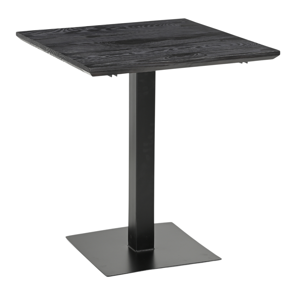 Solvix Black Pine Wood Square Cafe, Bistro, Restaurant & Bar Table for ...