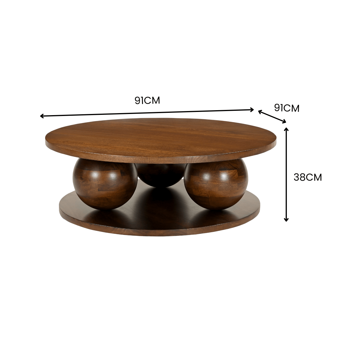 Spherica Solid Wood Contemporary Modern Round Center Table – RadiantFurn
